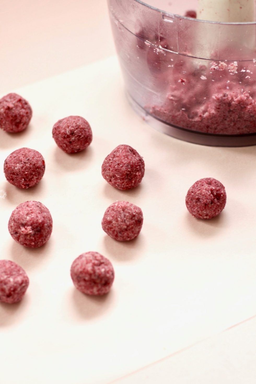 Berry Explosion Bliss Balls (vegan + GF) - What Sarah Bakes